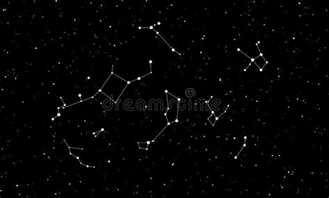 Fondo Negro Abstracto Con Estrellas Y Constelaciones Para Tu Diseño