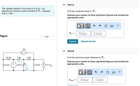 Solved Part A The Variable Resistor In The Circuit In Chegg