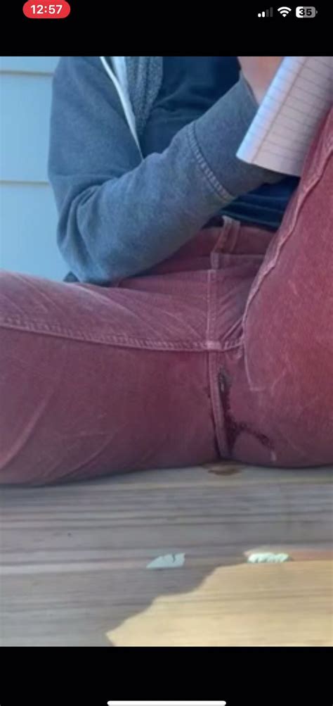 Casually Wetting Red Pants Casually Wetting Red Pants
