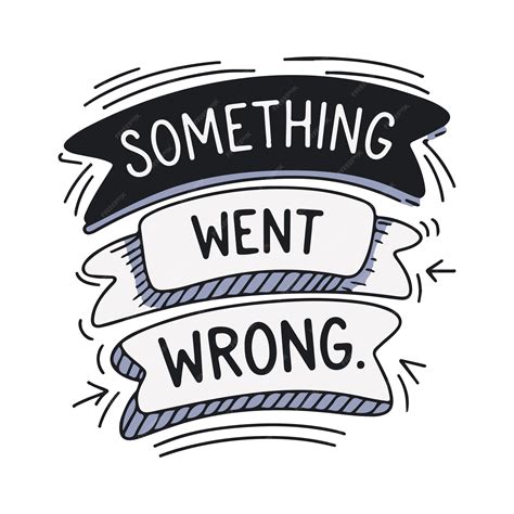 Something Went Wrong Banner Illustration In Handdrawn Style Ideal For