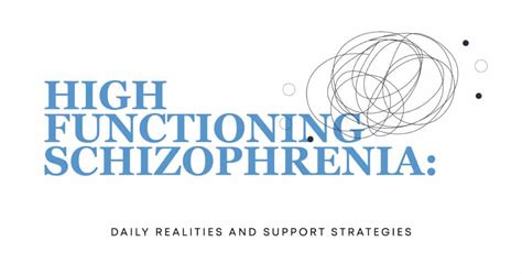 High Functioning Schizophrenia Daily Realities And Support Strategies