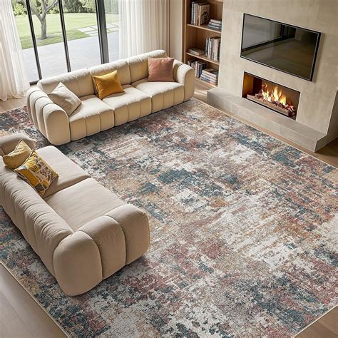 Tortania Washable 10x14 Area Rug For Living Room Modern