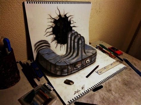 25 Stunning 3d Optical Illusion Drawings Top Design Magazine Web
