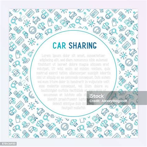 자동차 선 아이콘 모바일 애플 리 케이 션 운전 면허증 자동차 키 차단 포인터를 사용할 수 자동차의 개념을 공유 배너 웹 페이지 인쇄 매체에 대 한 벡터 일러스트