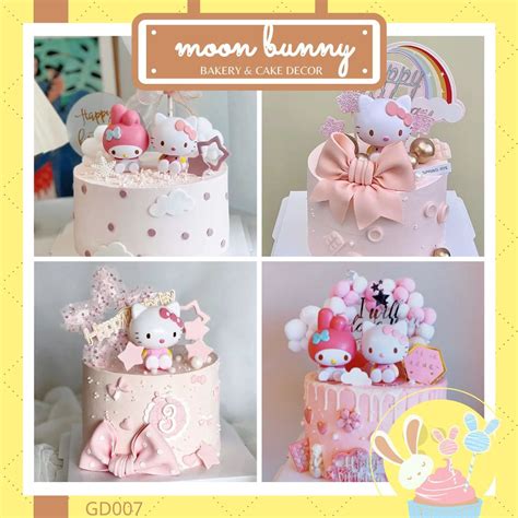 Hello Kitty Cake Topper Decoration 3pcs Set Hello Kitty Melody Toy