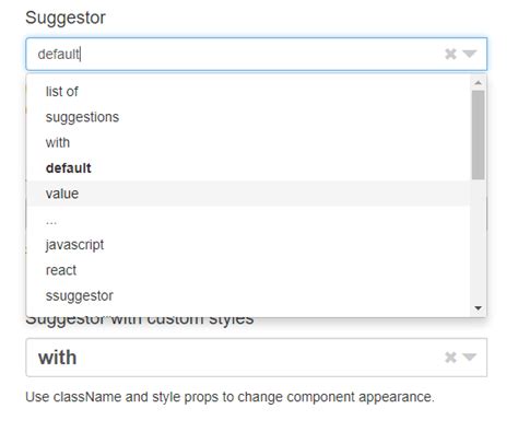 React Auto Suggest Component Ssuggestor Reactscript