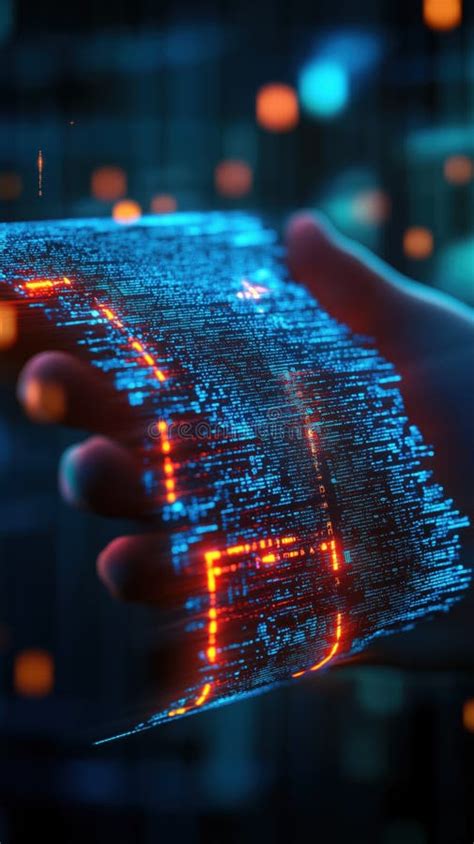 digital data visualization futuristic technology glowing interface