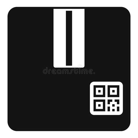 Parcel Scan Bar Code Icon Simple Vector Sign Pay Cell Stock Vector