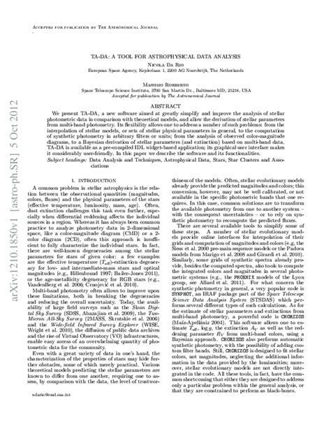 Pdf Accepted For Publication By The Astronomical Journal Ta Da A