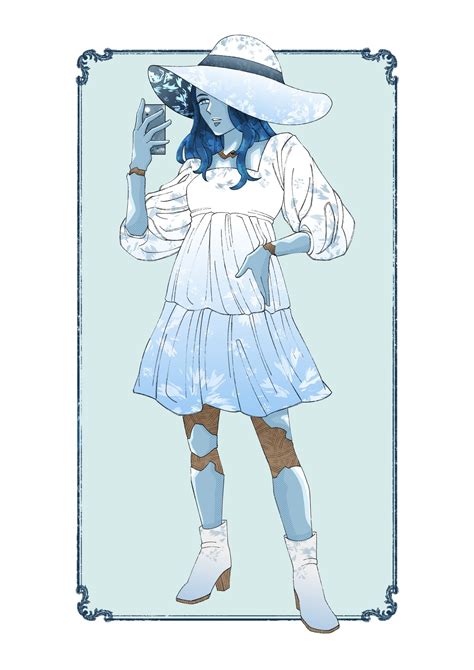 Jowan Tarts Ranni The Witch Elden Ring Highres 1girl Alternate Costume Blue Dress Blue