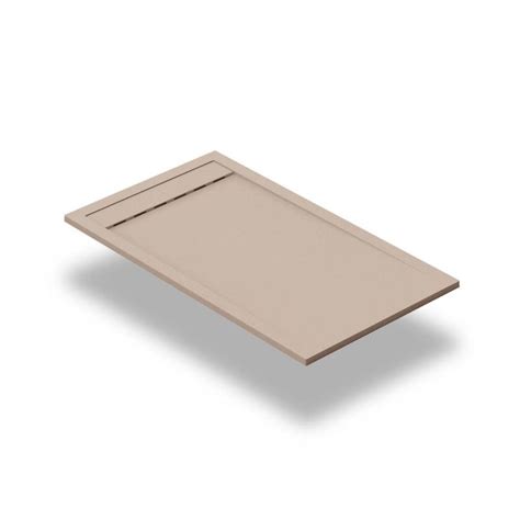 Plato De Ducha De Mineral Composite Tapa Y Válvula Sifónica Incluida