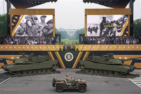 Trumps Birthday Military Parade In Pictures Soldiers March And Tanks