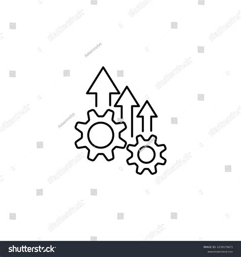 production growth icon vector operation project stock vector royalty