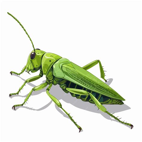 Detailed Grasshopper Sketch Vector Illustration Isolated On White Background Premium Ai