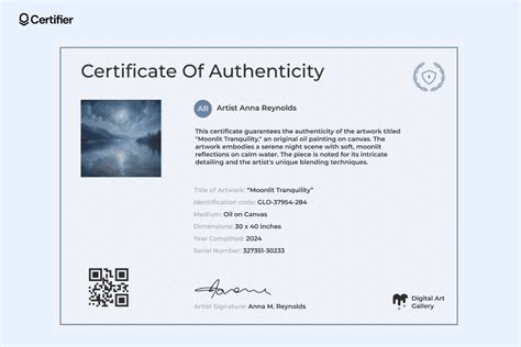 15 Authenticity Certificate Templates To Customize