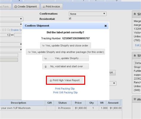 Printing A Ups High Value Report Customer Support Portal