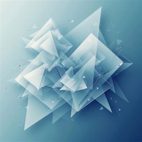Premium Photo Blue Translucent Geometric Shapes
