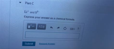 Solved Part Li And S Express Your Answer As A Chemical Chegg Com