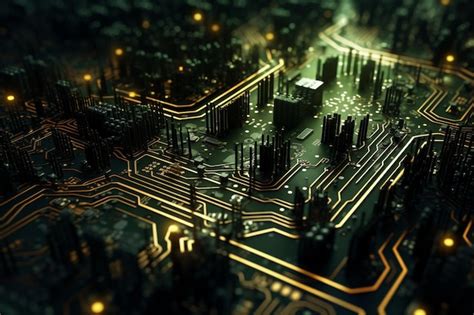 Digital Circuitry Patterns Forming A Seamless Conn 00226 02 Premium