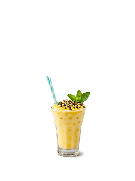 Passion Fruit Milkshake Exotic Glass Passion Fruit Pulp Vanilla Seeds