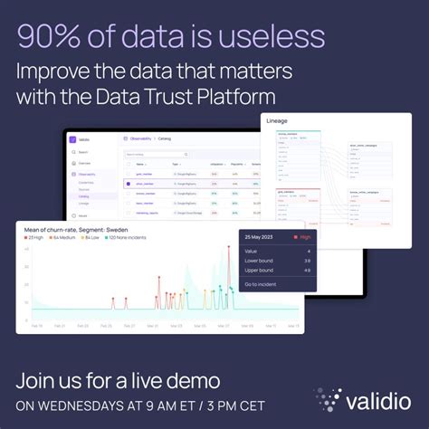 validio on linkedin datatrust livedemo