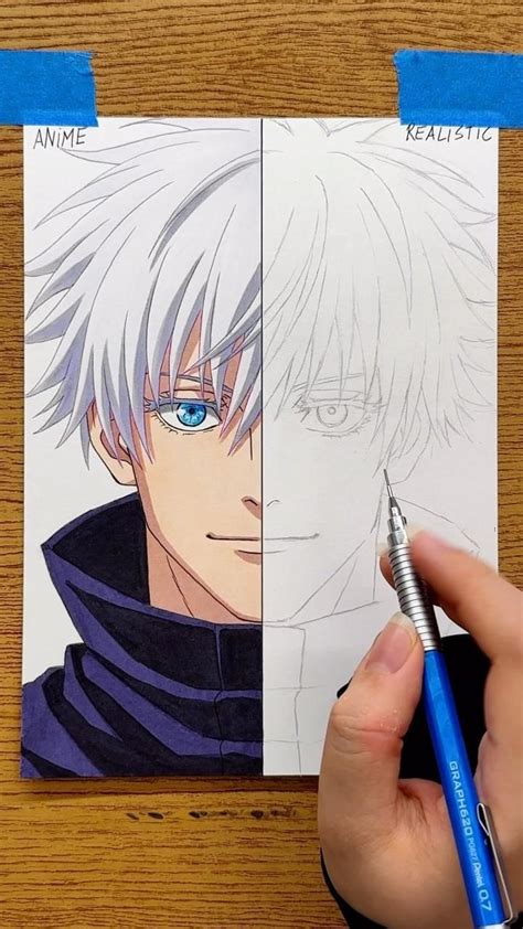 How To Draw Satoru Gojo From Jujutsu Kaisen Easy Speed Drawing Youtube Artofit