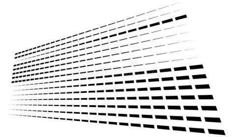 Dashed Dynamic Lines Stripes 3d Lines In Perspective Vanishing With Gaps Stock Vector