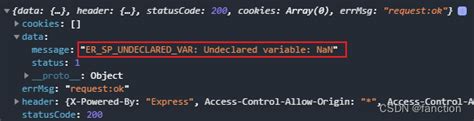 uniapp请求接口返回：er sp undeclared var undeclared variable nan 已解决 csdn博客
