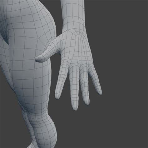 woman character base mesh rigged d model low poly rigged obj fbx blend dae d 캐릭터 그림 레퍼런스 그림