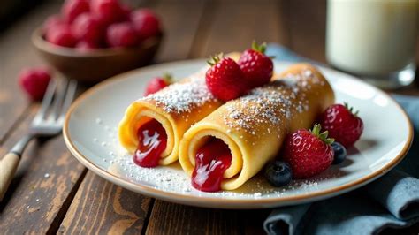 Grushtë Gerollte Pfannkuchen Creatable Rezept Für Anfänger Und