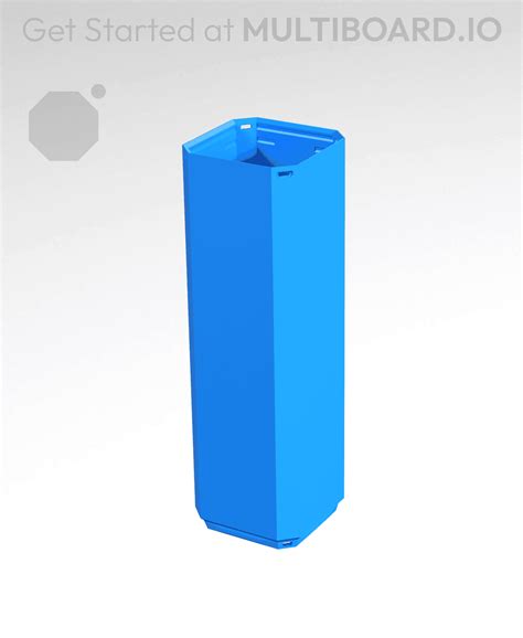 1x1x3 simple walls standard click in multibin shell extension 3d