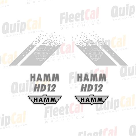 Hamm Hd12 Double Drum Roller Marking Decal Set Truck And Equipment Decals