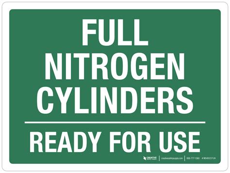 Full Nitrogen Cylinders Ready For Use Landscape Wall Sign