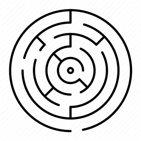 Business Challenge Complexity Concept Labyrinth Logic Maze Icon