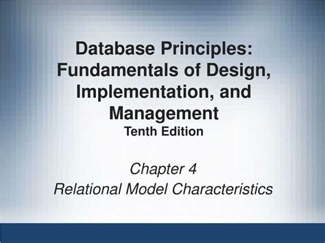 Ppt Chapter 4 Relational Model Characteristics Powerpoint Presentation Id4597548