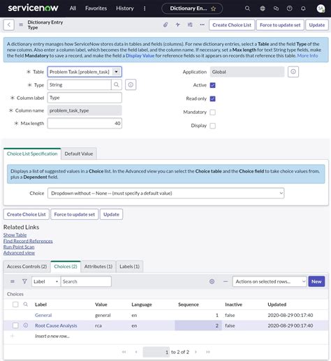 solved creating a new problem task type servicenow community