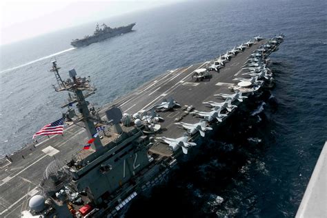 Advertencia para Irán Estados Unidos mostró la primera foto del portaaviones USS Abraham