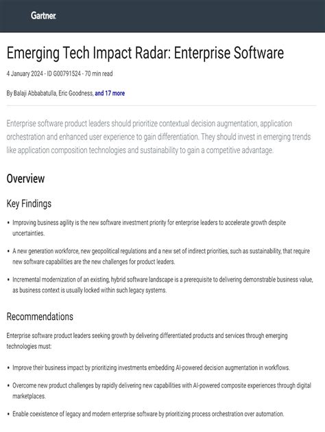 Emerging Tech Impact Radar Enterprise Software Commercetools