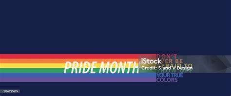 Lgbtq 프라이드의 달 포스터 디자인 템플릿 배경입니다 텍스트가 있는 무지개 깃발 두려워하지 마세요 당신의 본색을 과시하십시오
