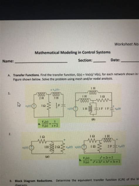 A Transfer Functions Find The Transfer Studyx