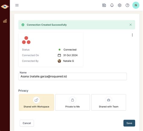 asana connection blinkmetrics