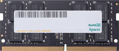 Оперативная память Apacer SODIMM DDR4-2400 8192MB PC4-19200 (ES.08G2T ...