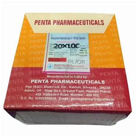 Doxycycline Hydrochloride Capsules Strength Mg At Rs Box In Mumbai