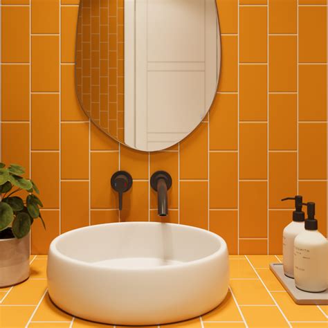 Mini Underground Ocre Gloss Tiles 7 5x15cm