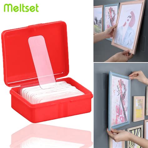 60 개상자 양면 접착 테이프 지우기 양면 테이프 방수 벽 탭 스티커 비 마킹 및 빨 수있는 투명 테이프 Aliexpress