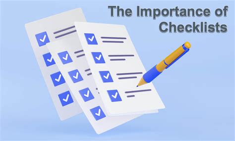 the importance and advantages of checklists