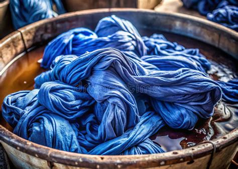 Indigo Dyeing Process Witnessing The Transformation Of Silken Fabric