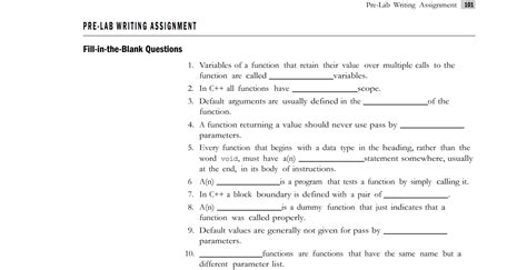 Solved Pre Lab Writing Assignment 101 Pre Lab Writing
