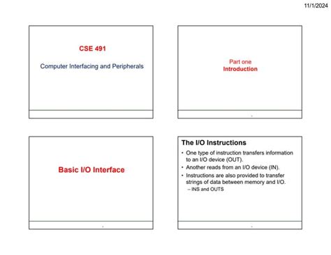 Cse491 Computer Interfacing And Peripherals Lec6 Handsout Pdf