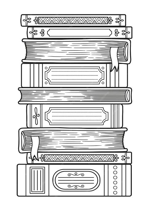 Premium Vector Vector Coloring Book Page World Book Day Detailed